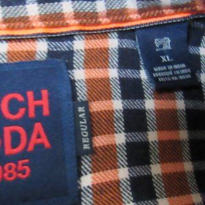 Scotch & Soda | Shirts | Scotch Soda Men Shirt Xl Orangenavy Long ...